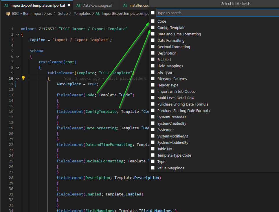 Add multiple fields to XMLPort · Issue #375 · anzwdev/al-code-outline · GitHub