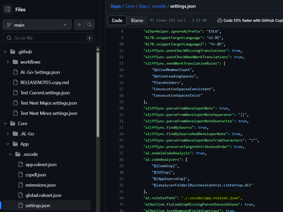 [Question] Ruleset location in multi project / app repo? · Issue #736 · microsoft/AL-Go · GitHub