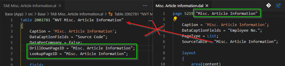 SourceTable of the DrillDownPageID / LookupPageID must match the Table ID · Issue #6099 ...