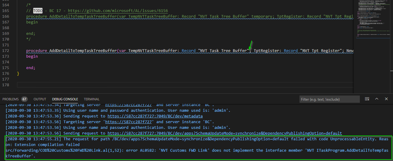 Wrong AL0582 error > Temporary parameters are not recognized in interface definitions · Issue ...