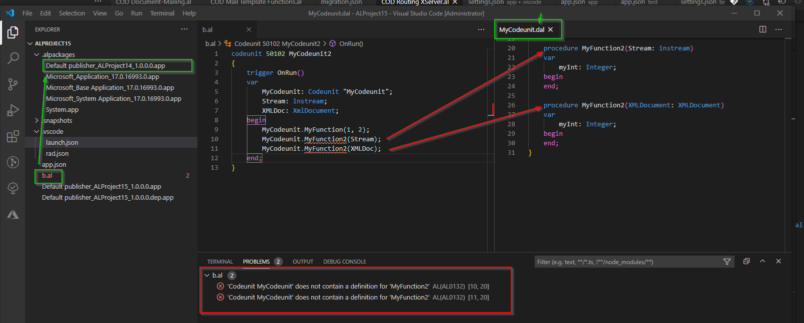 Symbol resolution for function overloads with complex types outside of a multi root workspace ...