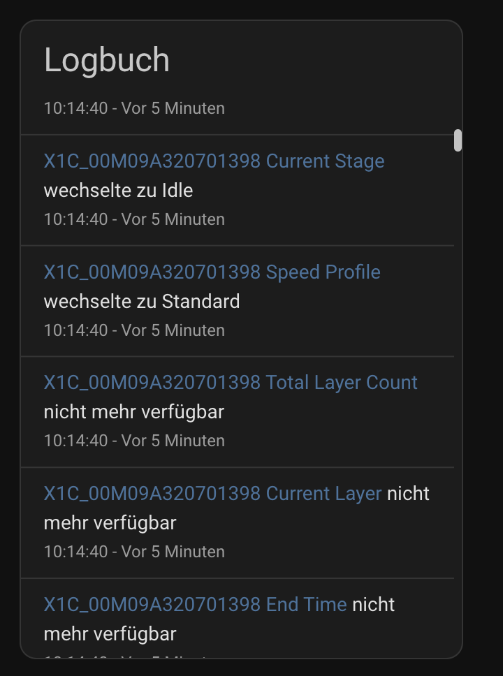 [Bug] Sensors switched to "unknown" while not printing · Issue #142 · greghesp/ha-bambulab · GitHub