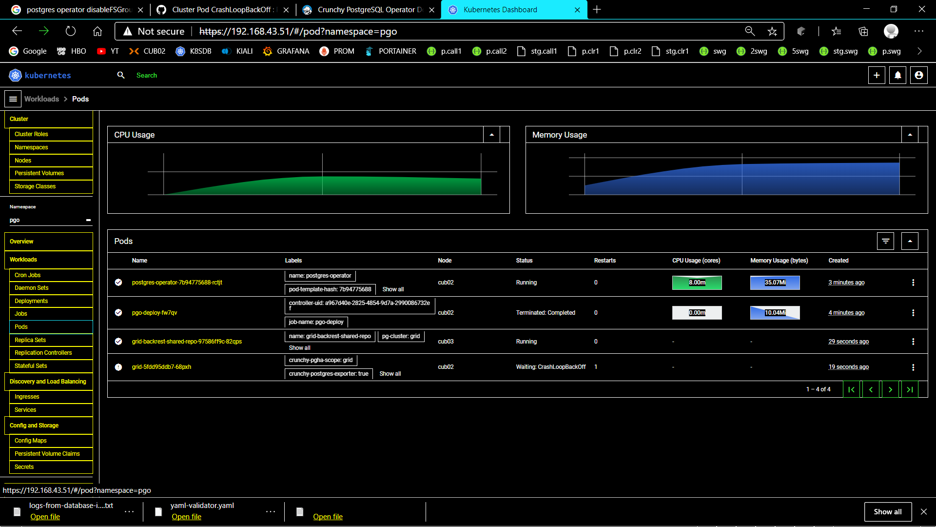 Cluster Pod CrashLoopBackOff : Permission denied · Issue #2162 · CrunchyData/postgres-operator ...