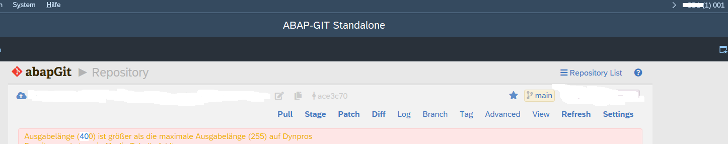 Output length (400) is bigger than the maximum output length in Dynpros (255) · Issue #6104 ...