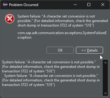 Character set conversion for one or more characters is not possible · Issue #6234 · abapGit ...