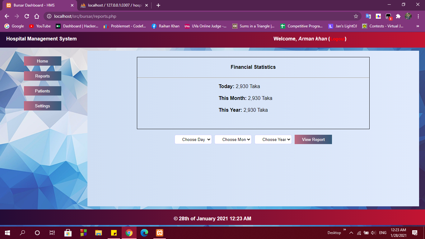 Github Raihankhan Hospital Management System Hms