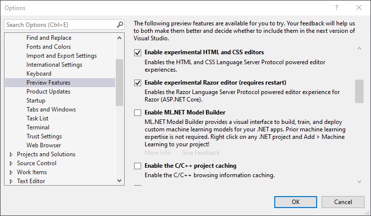 Razor Editor Boostrap Intellisense Does Not Works · Issue 4827 · Dotnetrazor · Github