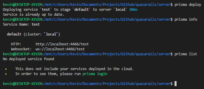 Prisma List Command Should Display Local Deployed Services · Issue 2904 · Prismaprisma1 · Github