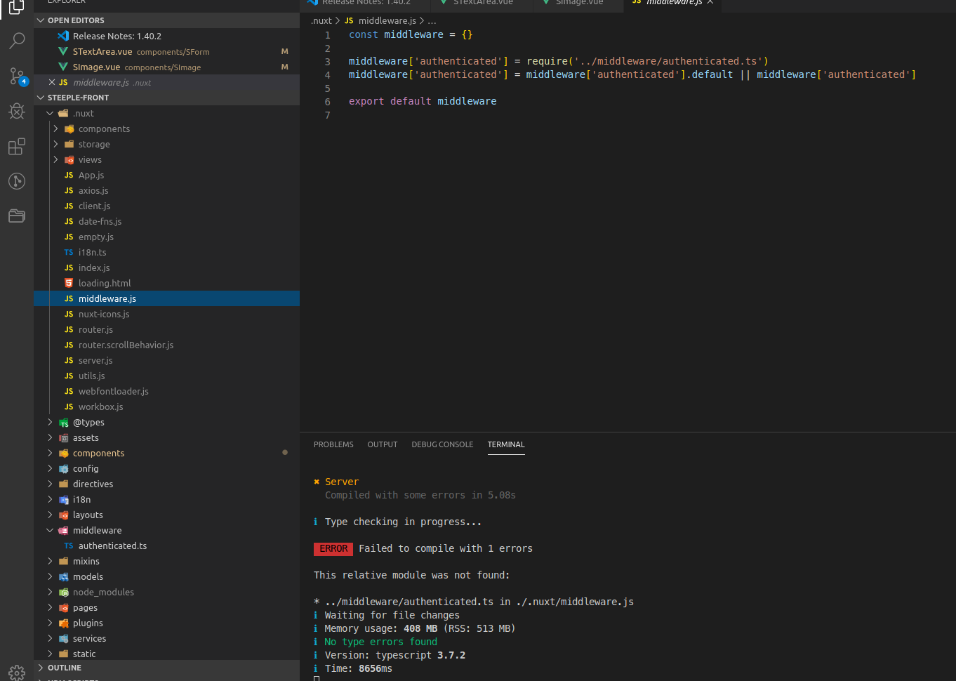TypeScript 3.7 support · Issue #185 · nuxt/typescript · GitHub