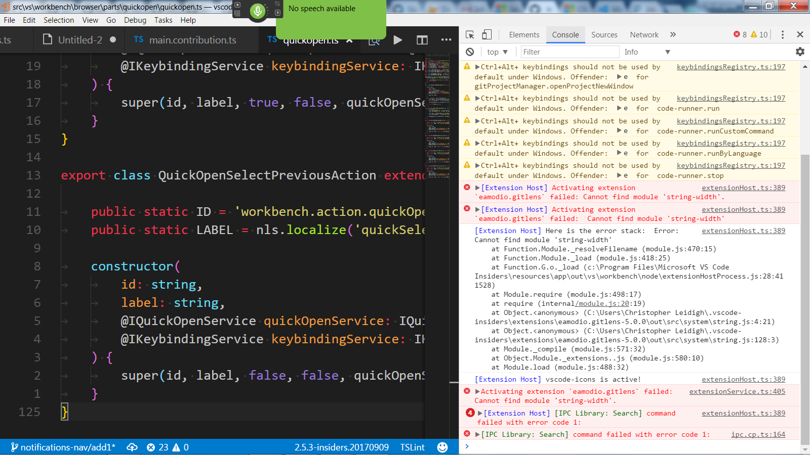 Missing GITlens commands, explore view with Insiders 9-13-17 x64 · Issue #143 · gitkraken/vscode ...
