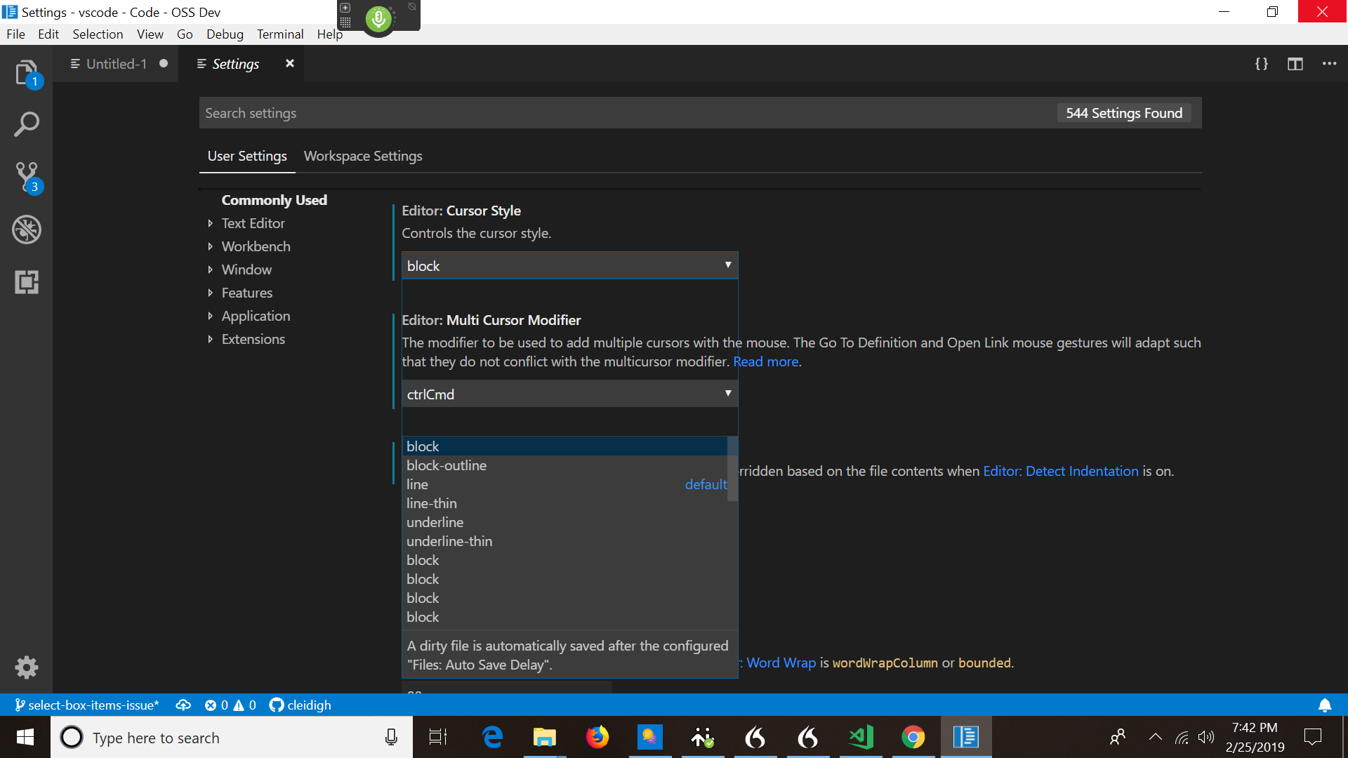 Flaky Behaviour In Settings With Large Enum · Issue 69297 · Microsoftvscode · Github