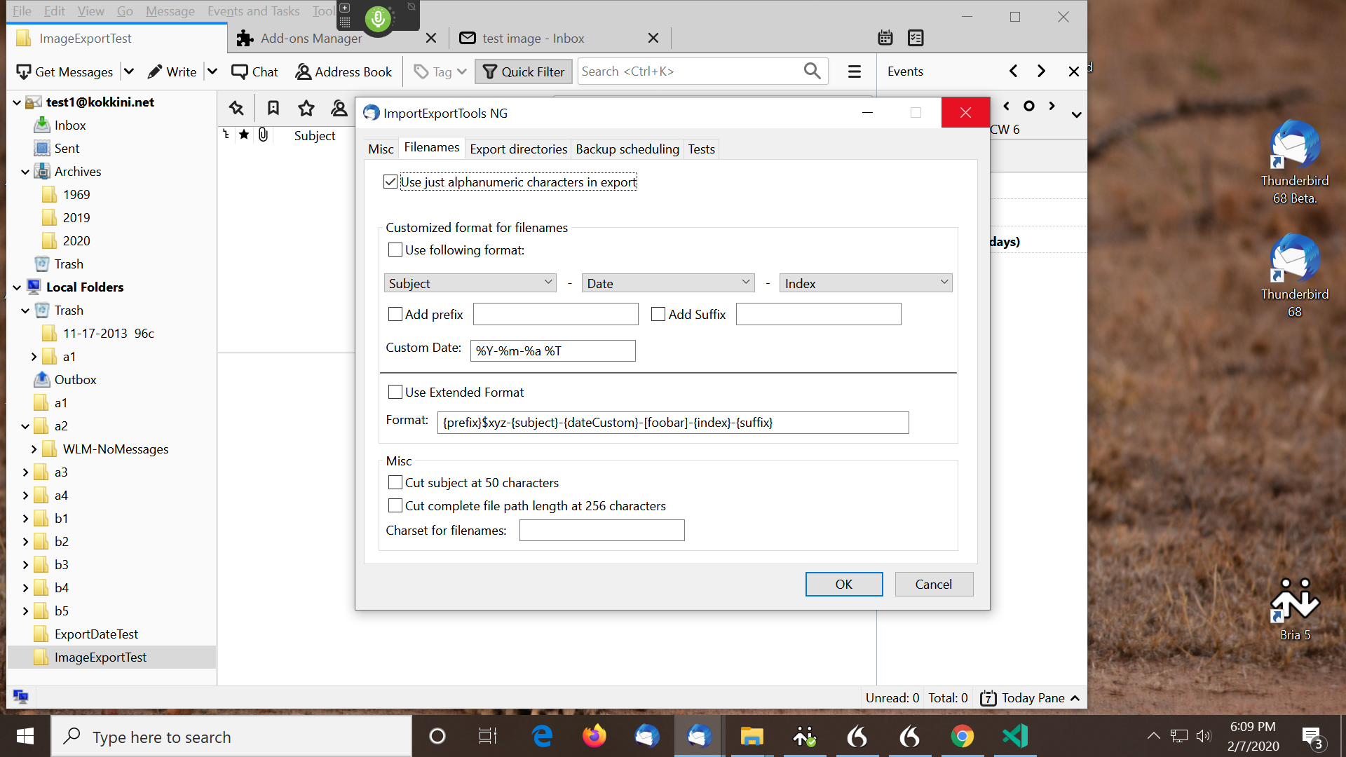 Extended filename format: add suffix, custom date, full formatting · Issue #75 · thunderbird ...