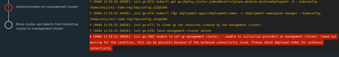 Unable to set up management cluster through pure docker infrastructure based on Tanzu community ...