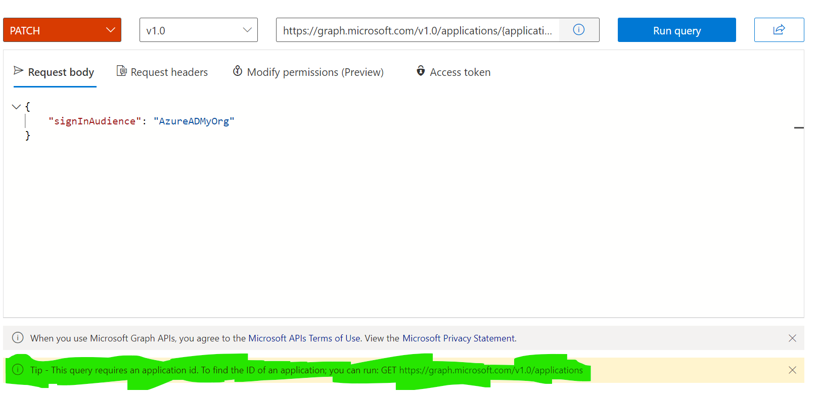 need to update the string placeholder for the object_id for application query · Issue #1155 ...