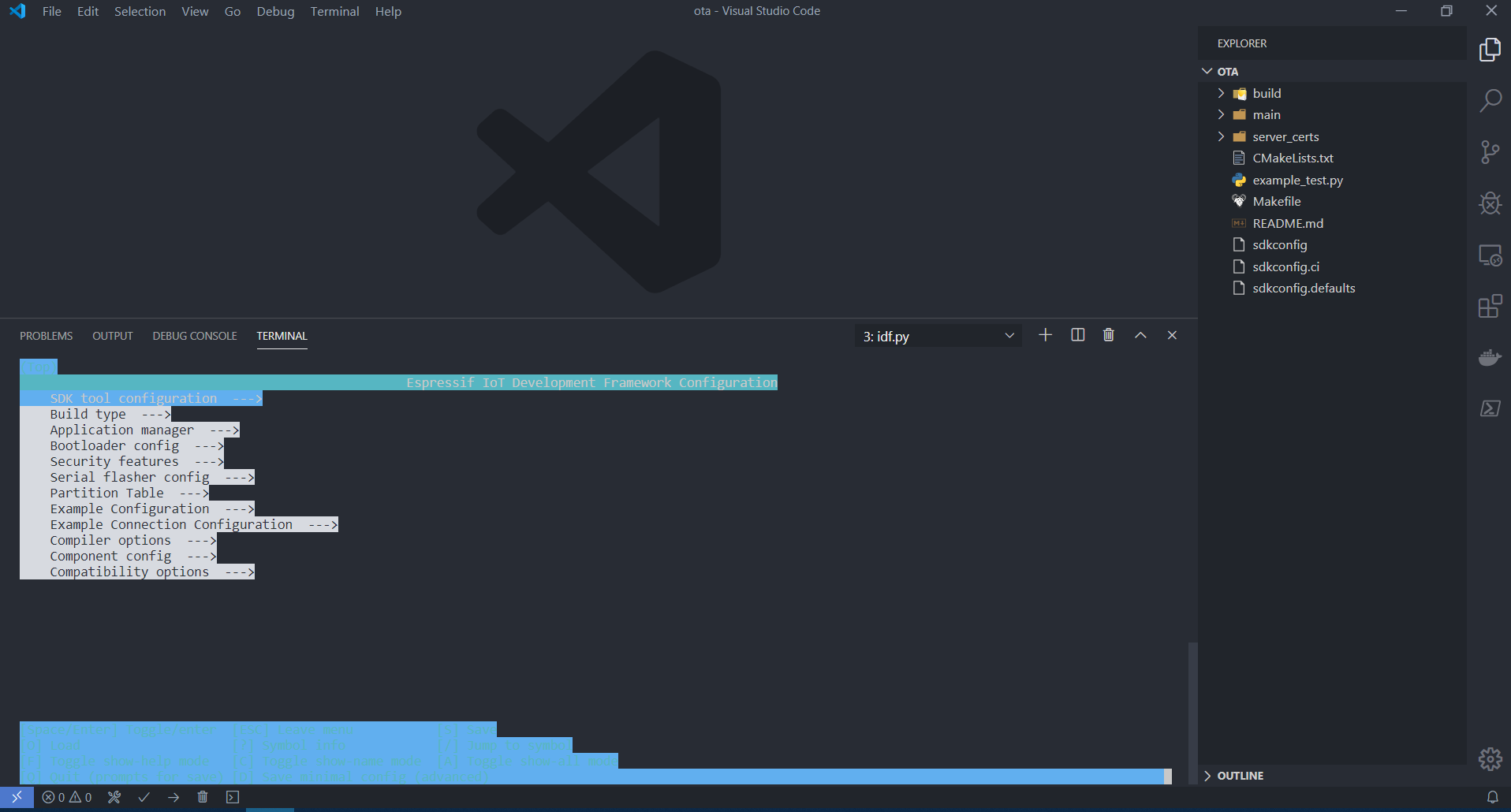 kconfig-frontends rendered badly, barely usable in integrated-terminal. · Issue #87838 ...