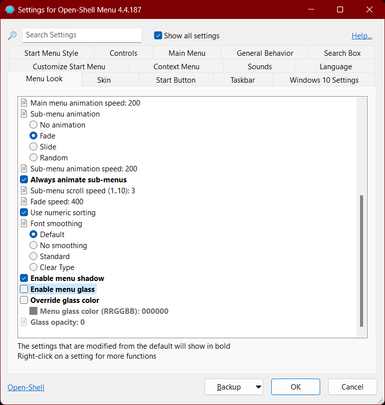 Start menu glass effect doesn't work · Issue #1277 · Open-Shell/Open-Shell-Menu · GitHub