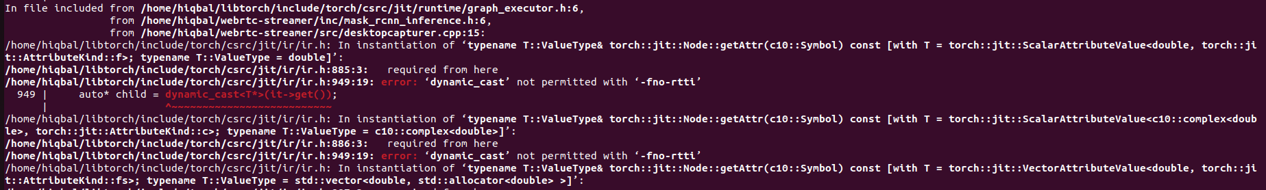 error: cannot use ‘typeid’ with ‘-fno-rtti’ · Issue #589 · mpromonet/webrtc-streamer · GitHub