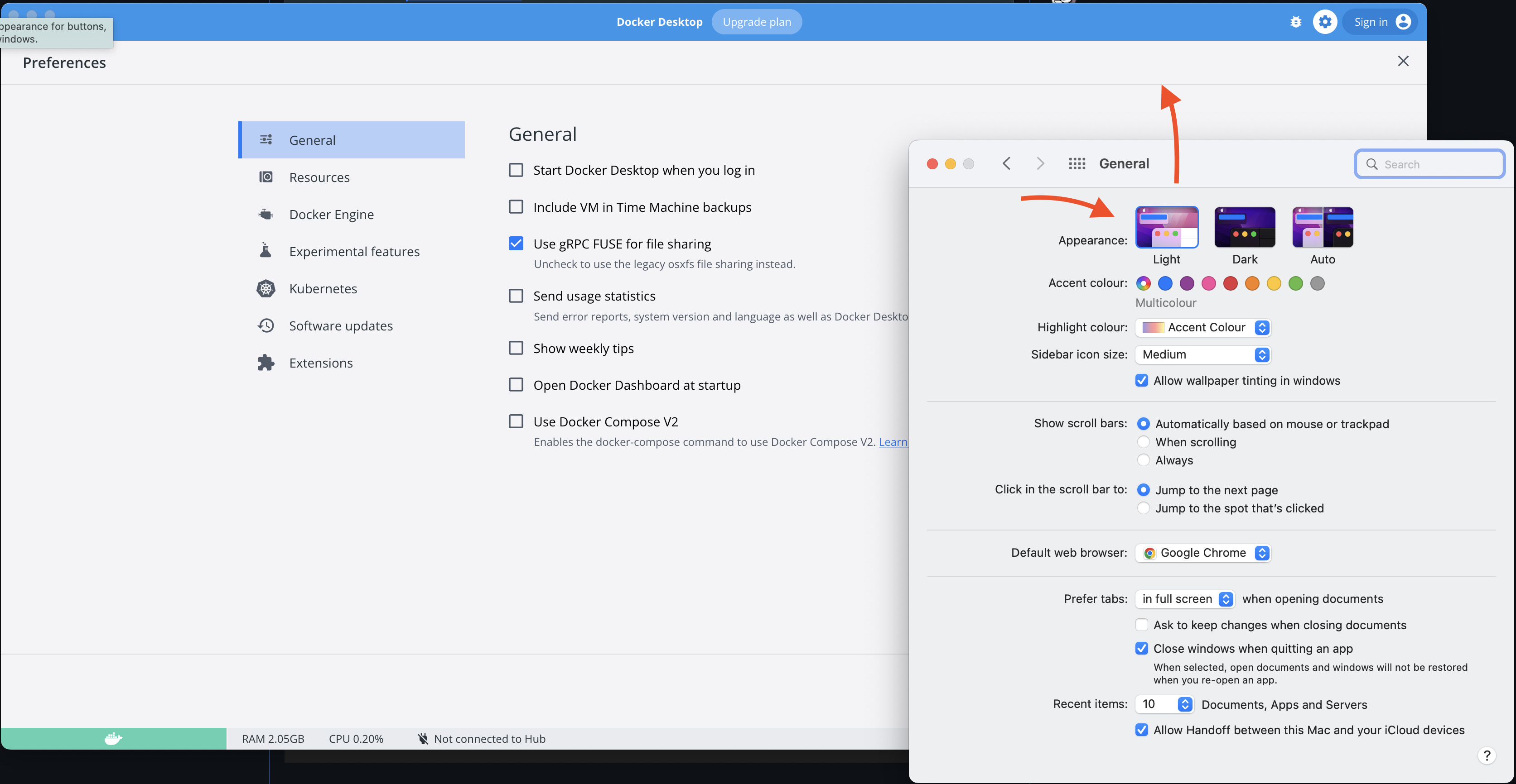 Docker Desktop - Turn Off Dark Mode · Issue #6422 · docker/for-mac · GitHub