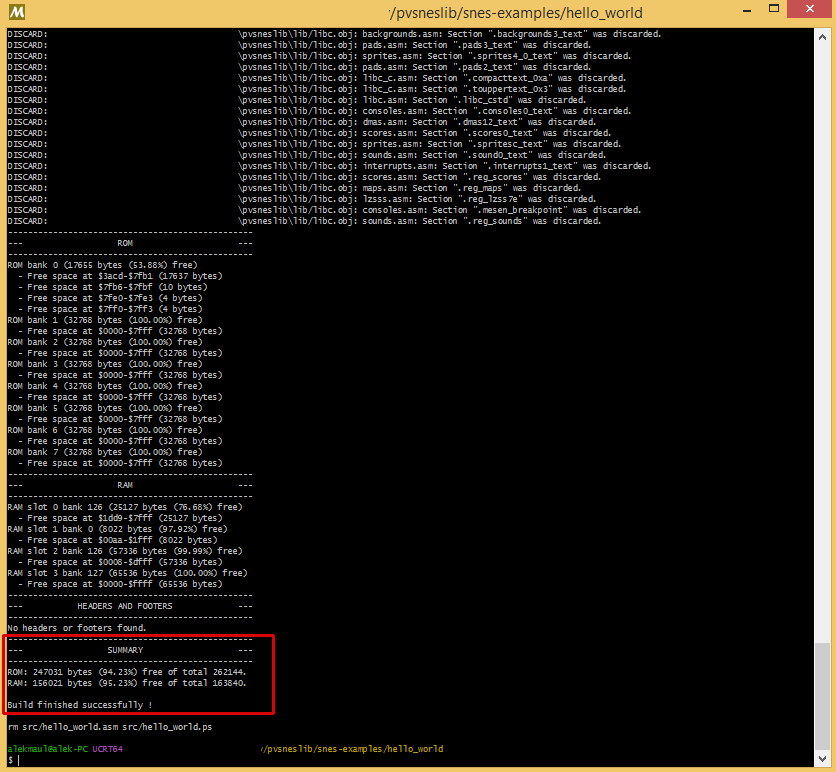 Compiling helloworld example · alekmaul/pvsneslib Wiki · GitHub