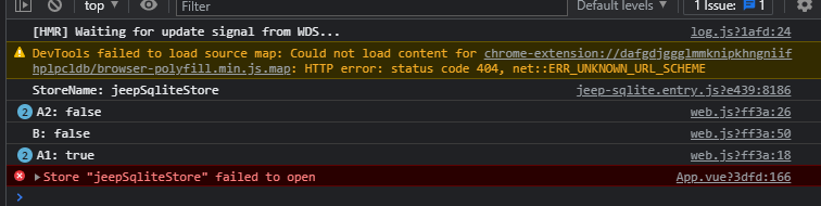 isStoreOpen is set asynchronously in CapacitorSQLiteWeb constructor, which makes a rapid ...