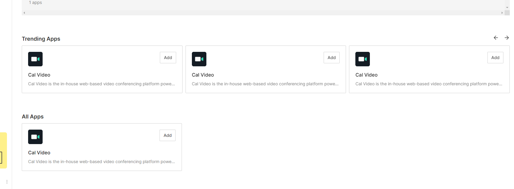 Missing apps · Issue #3674 · calcom/cal.com · GitHub