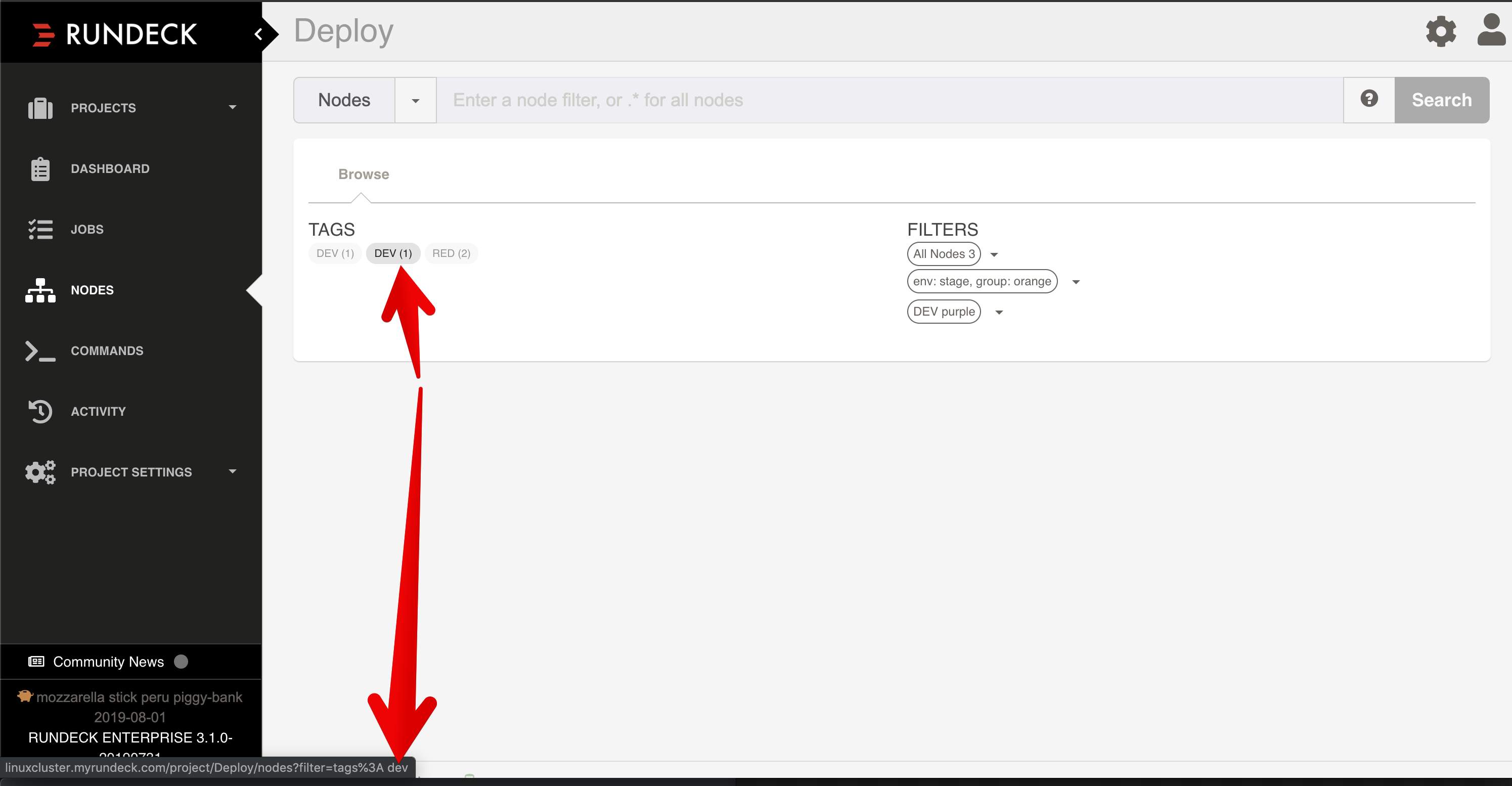 Node View: Node Filter Buttons for Tags Should Retain Case · Issue #5250 · rundeck/rundeck · GitHub