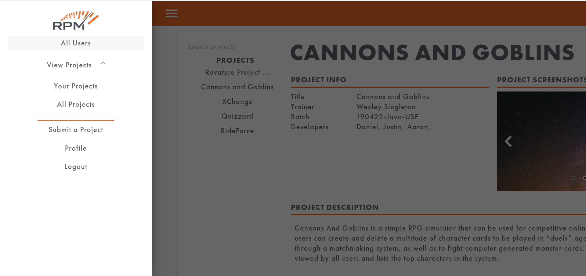 Page change with sidebar nav · Issue #315 · Revature-RPM/ng-ui · GitHub