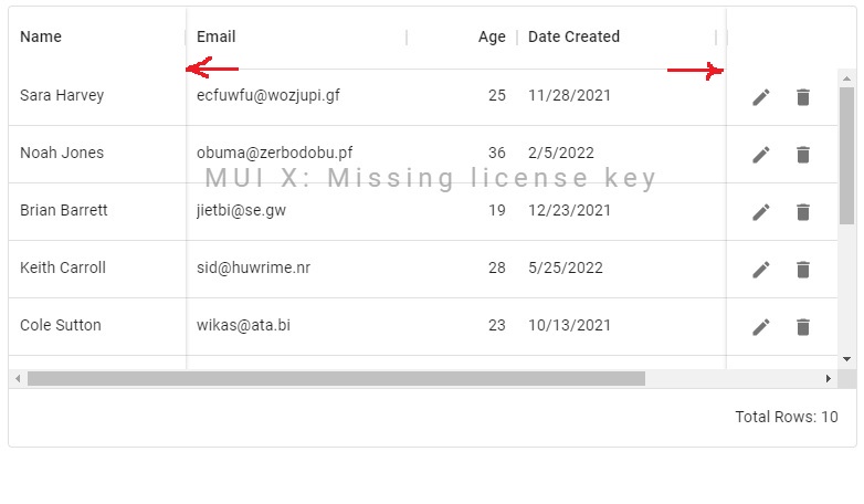 [data grid] Pinned column doesn't have bottom border in header · Issue #6044 · mui/mui-x · GitHub