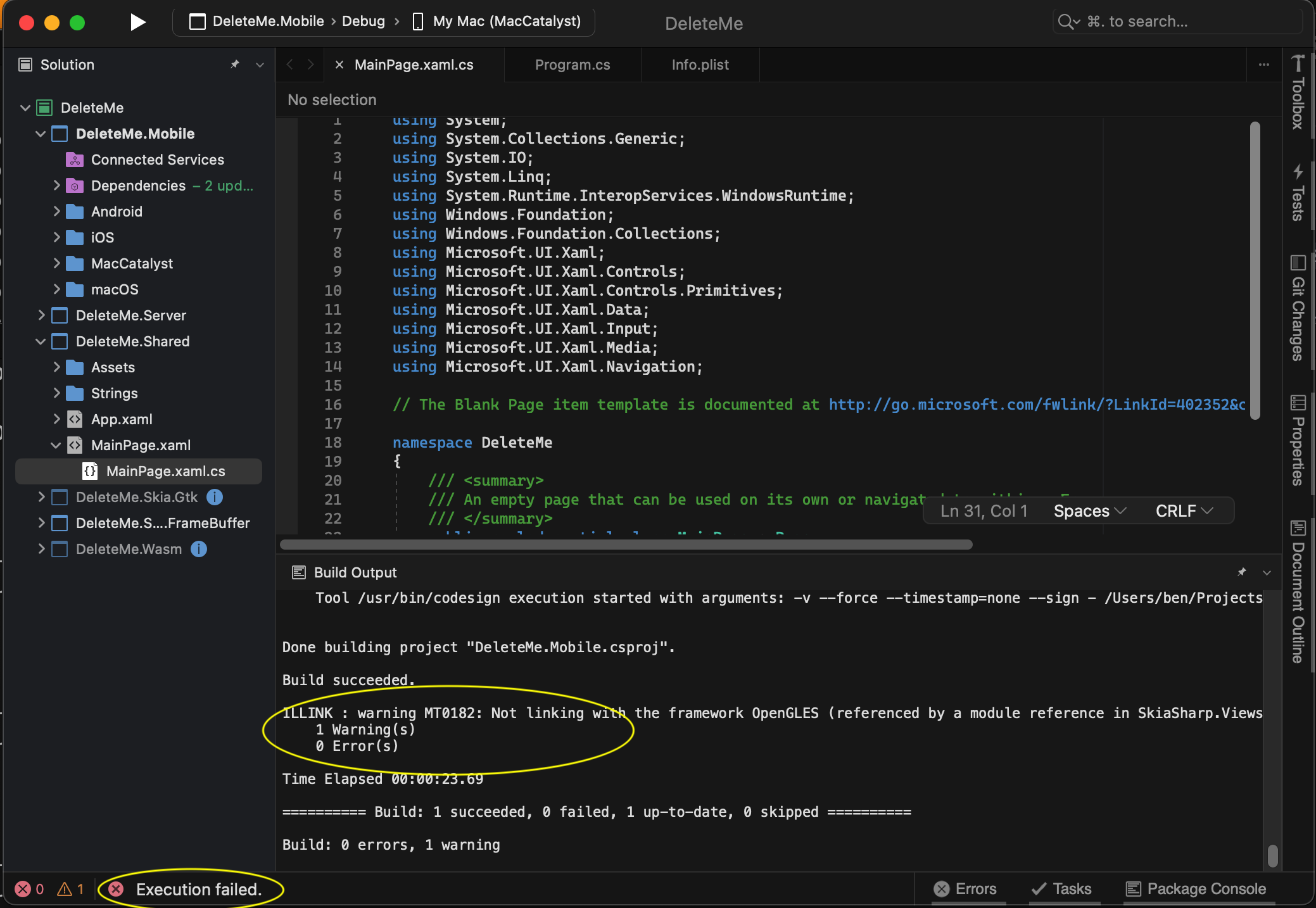 vs4mac: won't deploy / run / debug UNO applications for iOS, MacCatalyst, or MacOS · Issue ...
