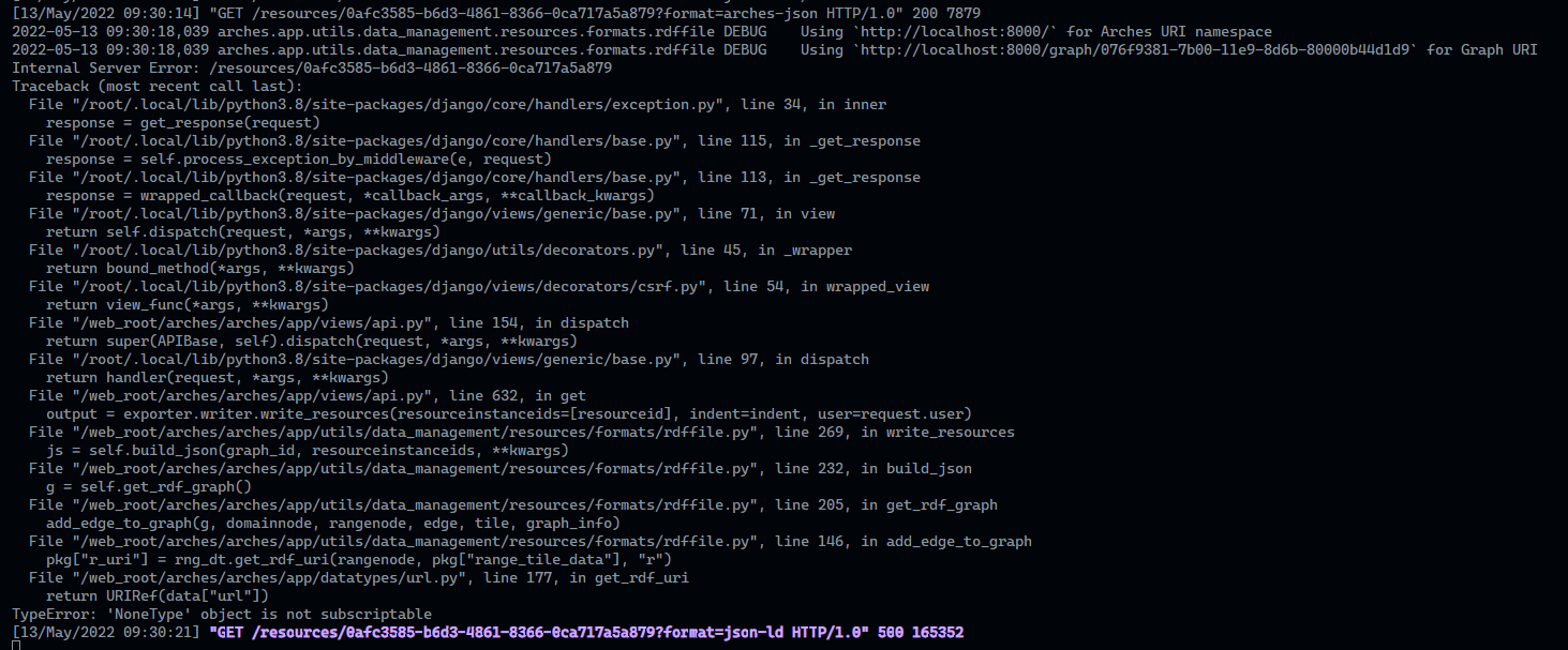 Consultation reports - JSON-LD does not load · Issue #870 · archesproject/arches-her · GitHub