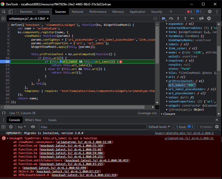 url datatype widget erroring when setting url label · Issue #8451 · archesproject/arches · GitHub