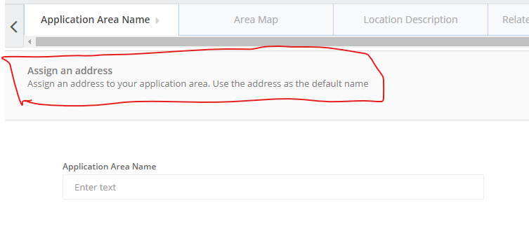 Application Area workflow - App Area name step has incorrect info panel · Issue #980 ...