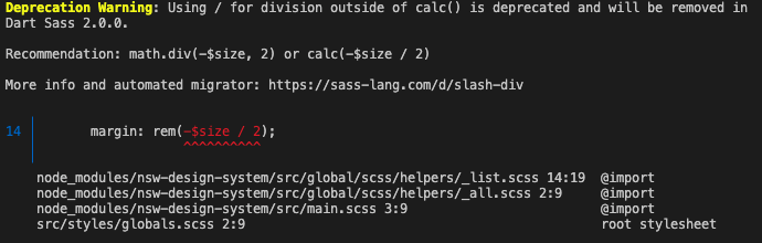 Deprecated Dependency · Issue #213 · digitalnsw/nsw-design-system · GitHub