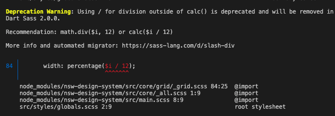 Deprecated Dependency · Issue #213 · digitalnsw/nsw-design-system · GitHub