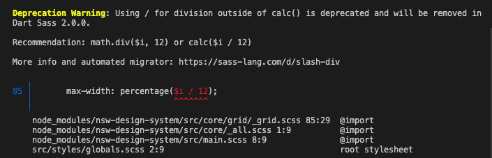Deprecated Dependency · Issue #213 · digitalnsw/nsw-design-system · GitHub