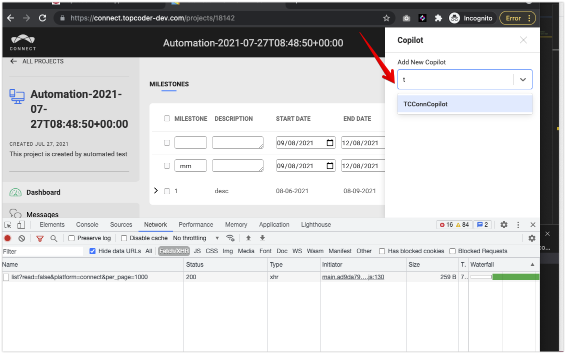 Milestone Management : Copilots · Issue #4439 · appirio-tech/connect-app · GitHub