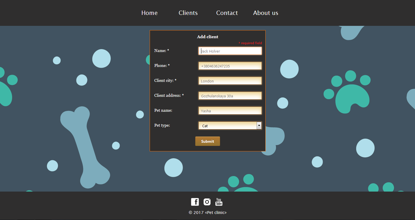 GitHub - denyskryvytskyi/Pet-Clinic: Web pet clinic in Java