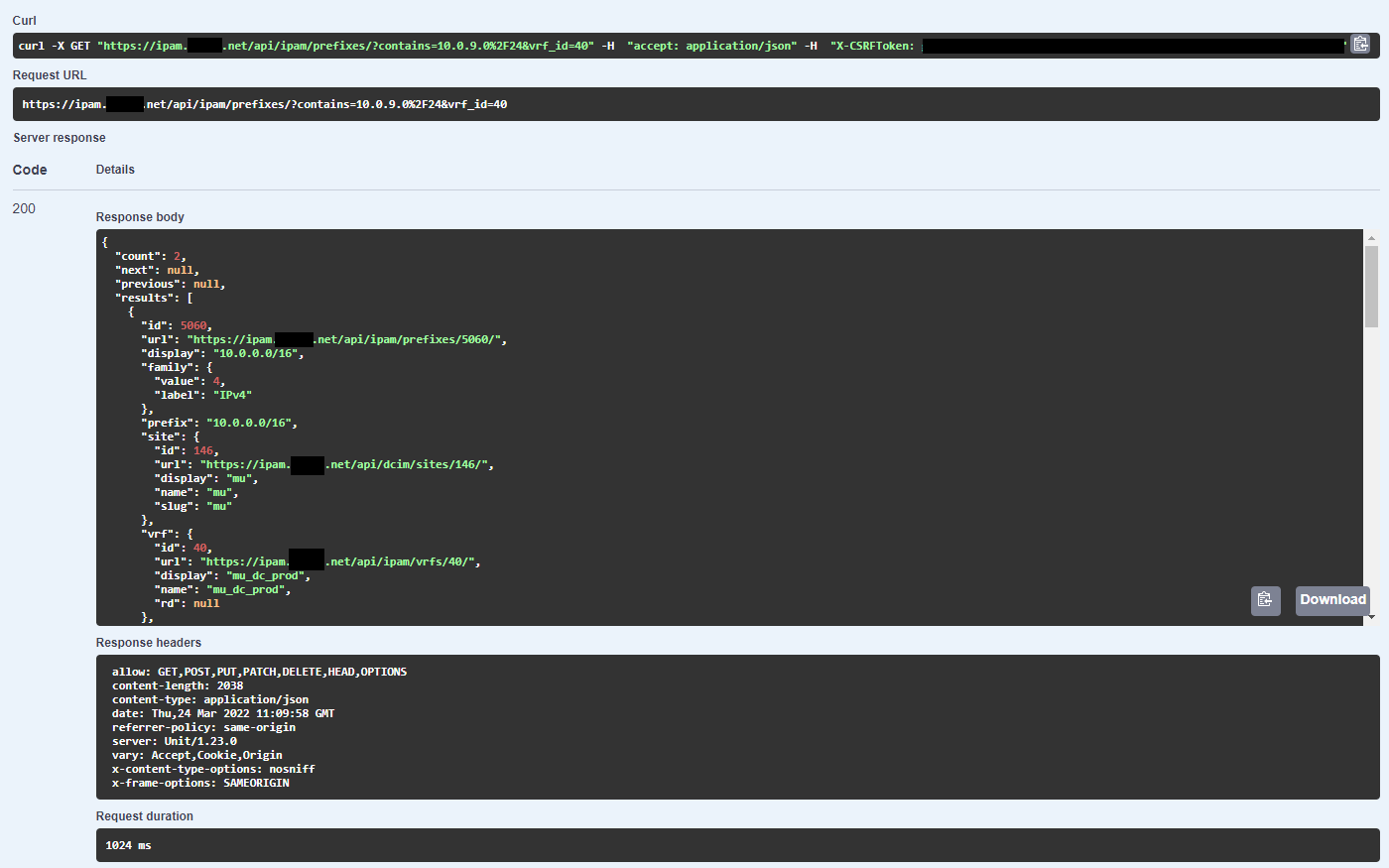 API GET for prefix lists a vrf option in the API · Issue #8955 · netbox ... API GET for prefix lists a vrf option in the API · Issue #8955 · netbox ...
