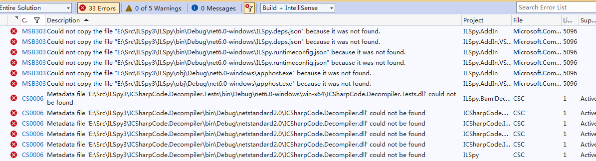 I can't build latest ILSpy · Issue #2668 · icsharpcode/ILSpy · GitHub