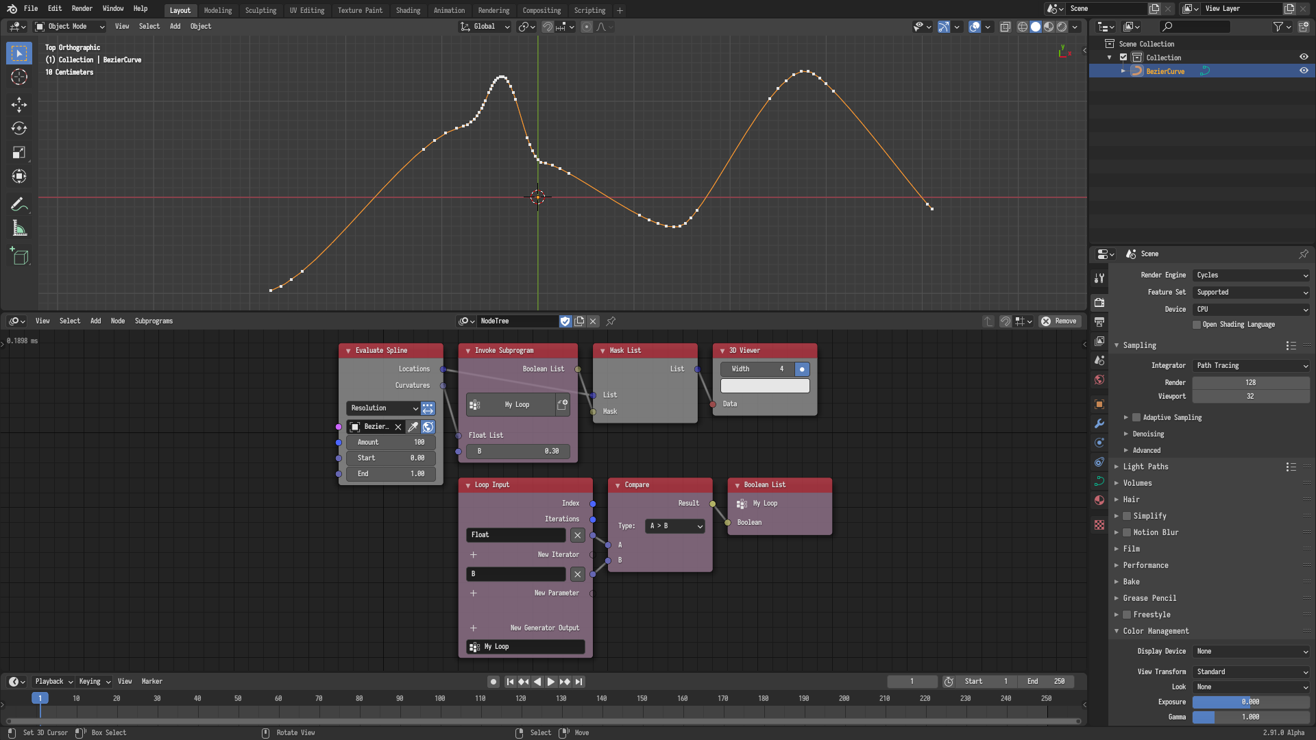 Adaptive sampling of curve · Issue #1330 · JacquesLucke/animation_nodes · GitHub