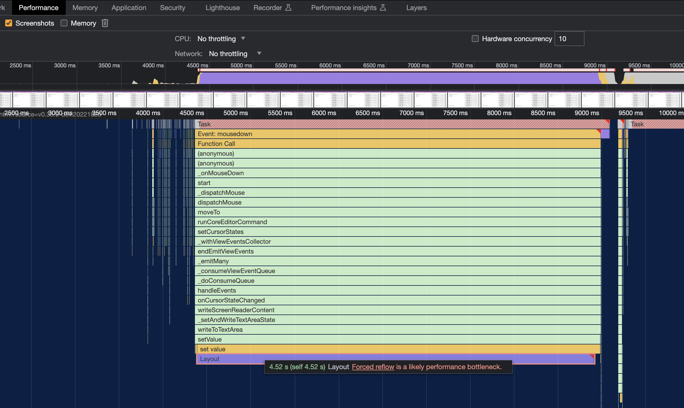 Incorrect Modifyposition Causes Performance Issue In Monaco Editor · Issue 193262 · Microsoft