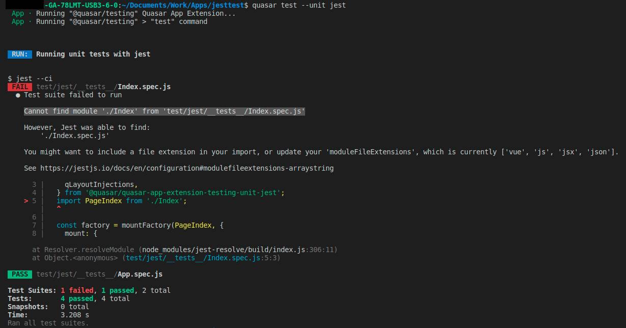 Jest Import QPage · Issue #8747 · quasarframework/quasar · GitHub