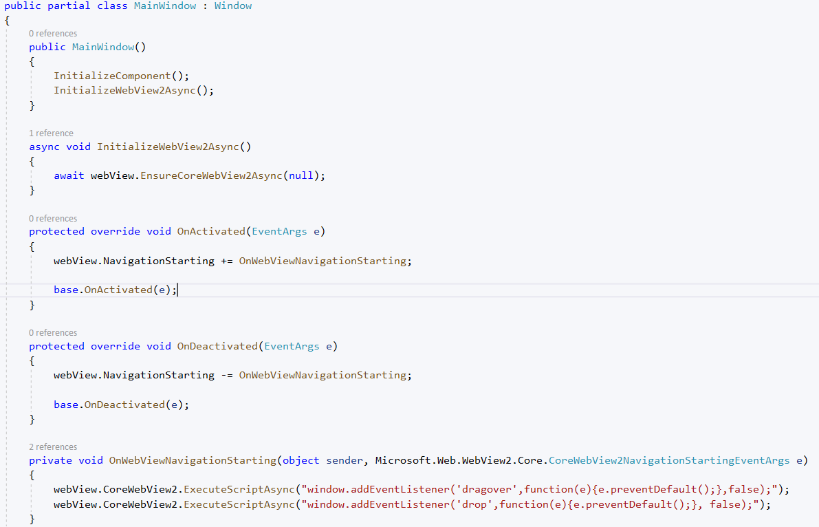 Disabling Drag & Drop · Issue #278 · MicrosoftEdge/WebView2Feedback ...