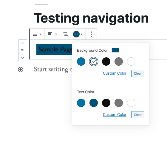 No Contrast Warnings On Backgrounds For Menu Items · Issue 18324 · Wordpressgutenberg · Github