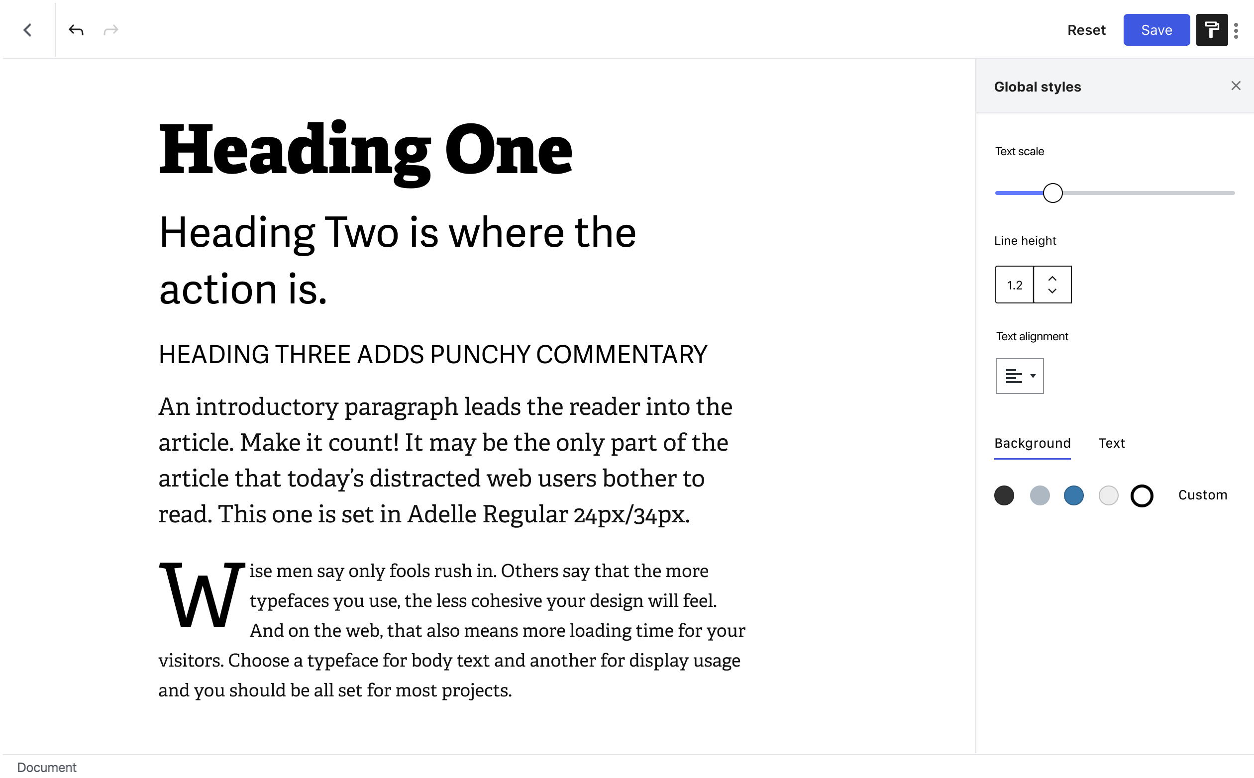 Global styles: resetting · Issue #20868 · WordPress/gutenberg · GitHub