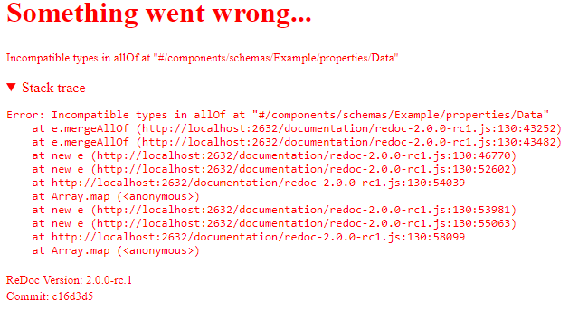 Using AllOf to inherit an array doesn't work · Issue #791 · Redocly/redoc · GitHub