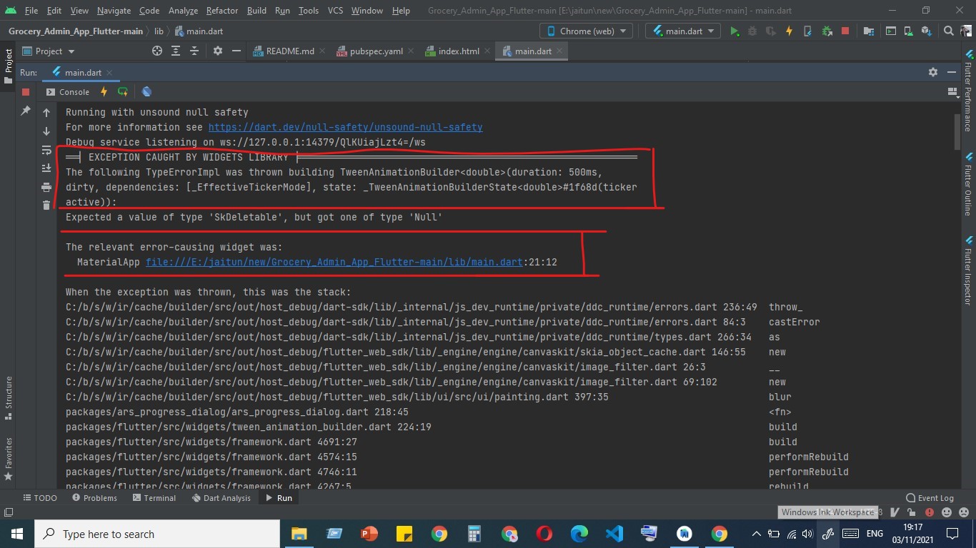 The following TypeErrorImpl was thrown building TweenAnimationBuilder (duration: 500ms, dirty ...