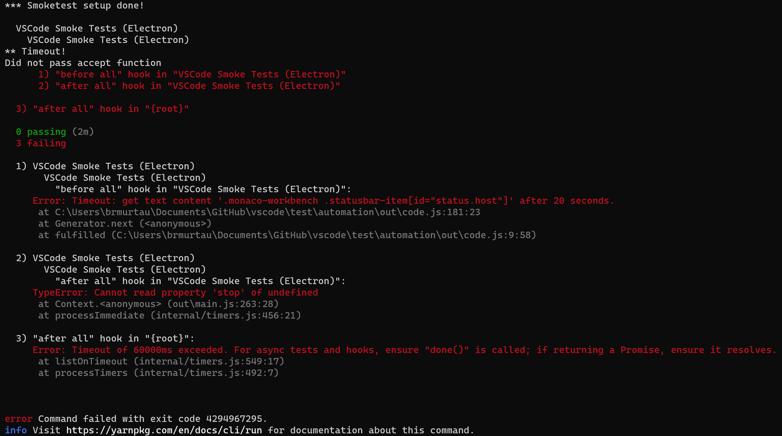 Remote Smoke Test fails on Windows · Issue #115159 · microsoft/vscode ...