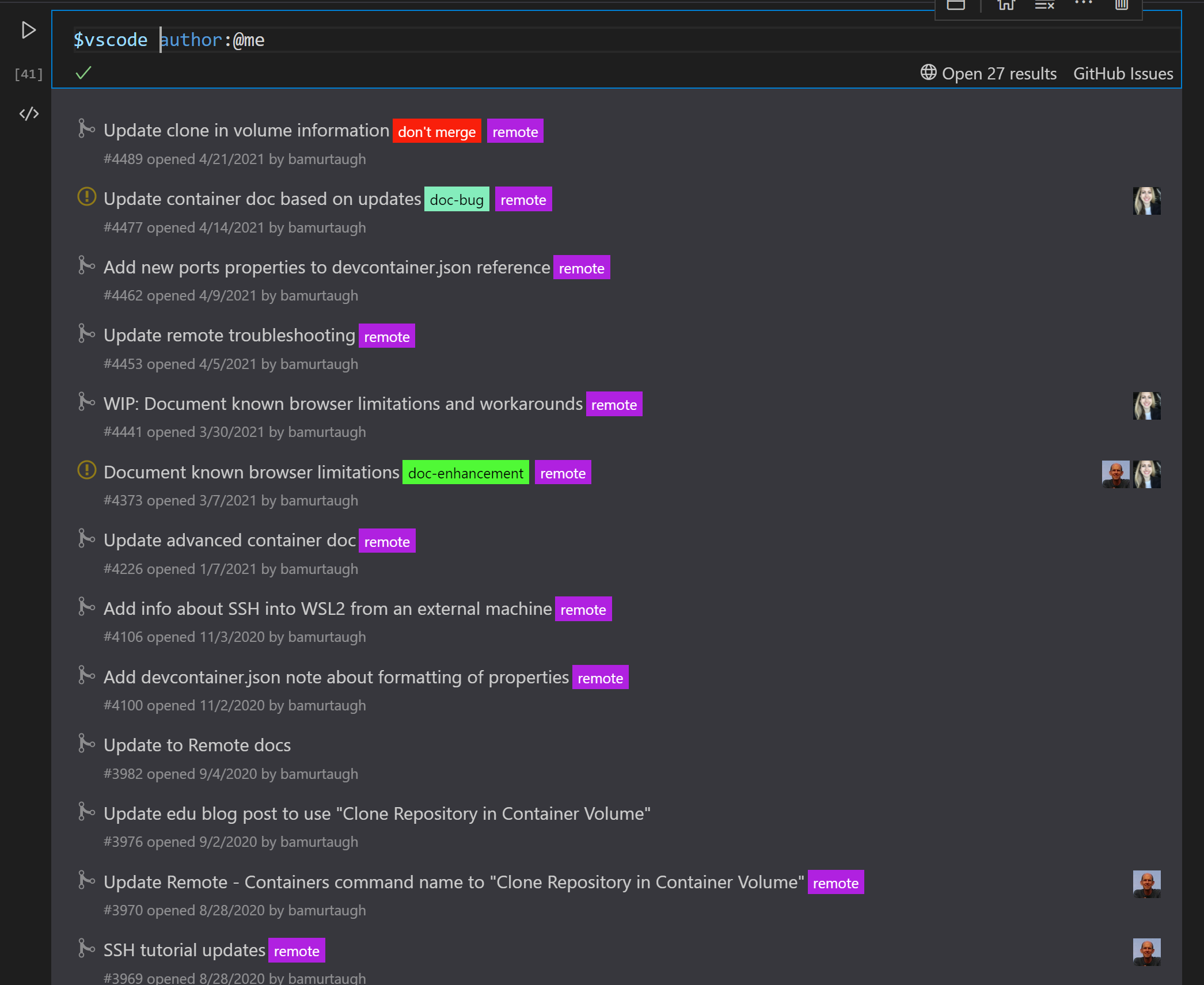 Update status bar when output is set · Issue #122341 · microsoft/vscode ...