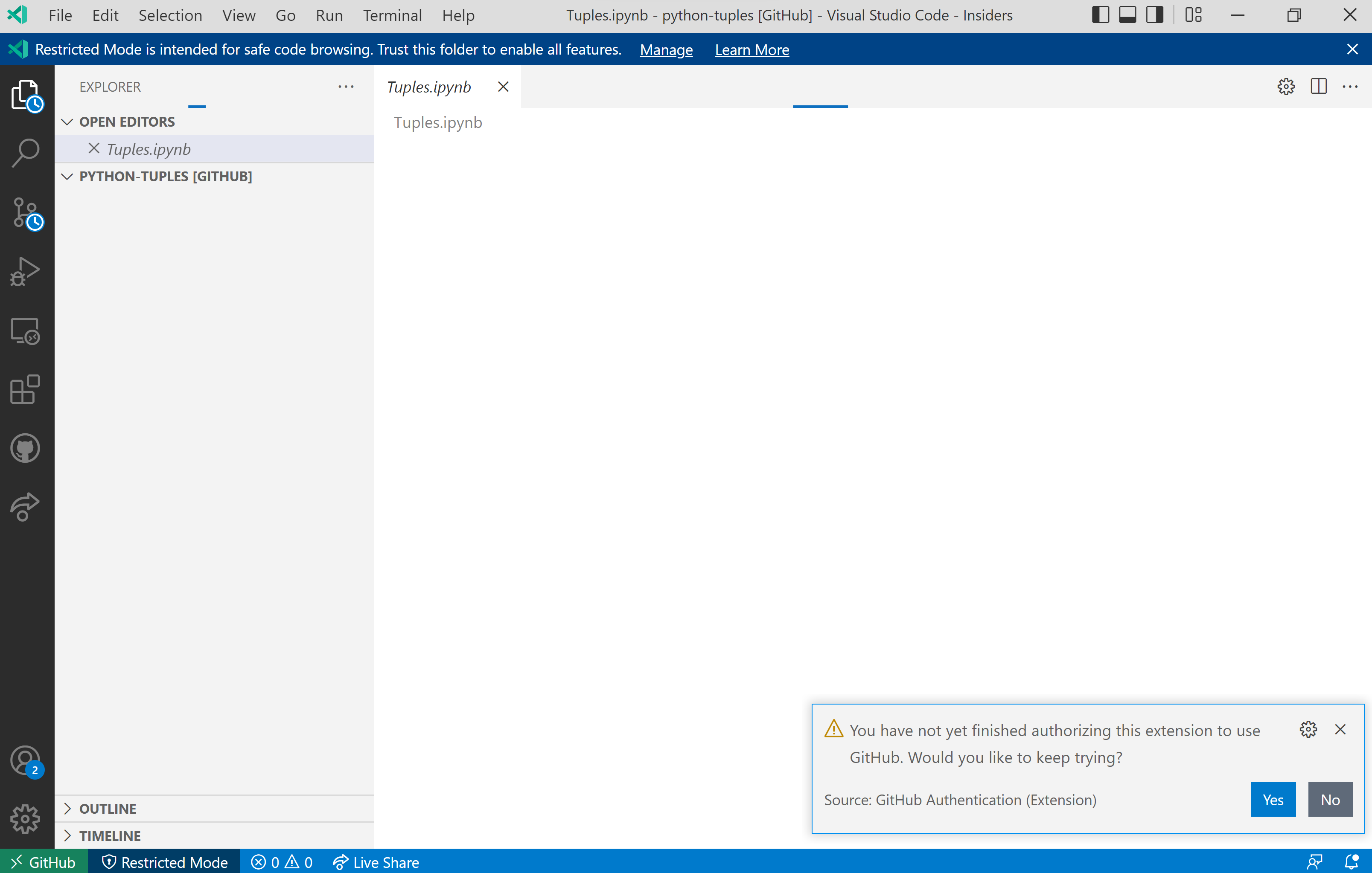 Stable to insiders smoke test: Can't restore remote repo · Issue ...